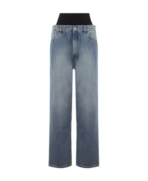 Alaïa Wide-legged Jeans With Elastic Waist