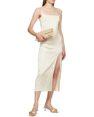 Jacquemus Le Bambino Long Logo Plaque Shoulder Bag - White