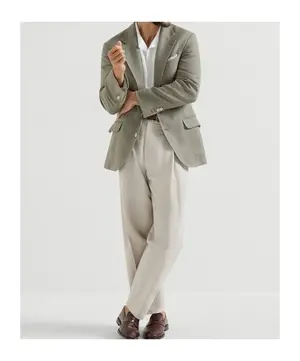 Brunello Cucinelli Hopsack Single-breasted Blazer - Gray