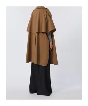Max Mara Zeus Double-breasted Poncho - Brown