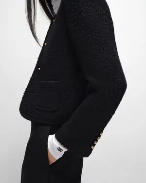 Celine Icone Jacket In Wool Natt