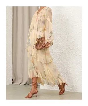 Zimmermann Floral Ruffle Blouse