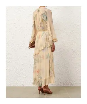 Zimmermann Floral Ruffle Blouse