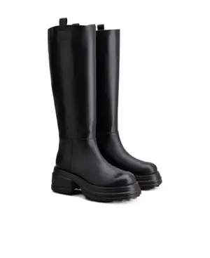 TOD'S Logo Embossed Knee-high Boots