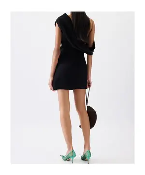 Jacquemus Pesce Draped One-shoulder Mini Dress