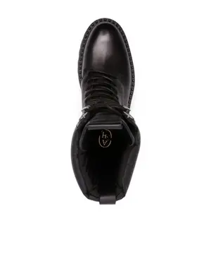 Ash Lace-up Combat Boots With Thick Soles
