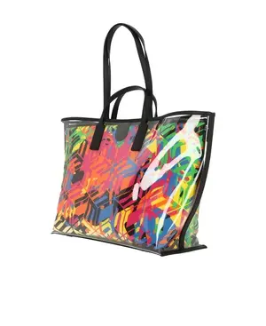 Mcm Abstract Pattern Printed Tote Bag