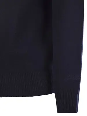 MC2 SAINT BARTH Crewneck Knitwear With Embroidered Logo - Blue