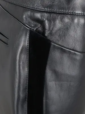 TOM FORD Pressed Crease Flared Leather Pants