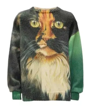 J.W.ANDERSON Jw Anderson Cat Printed Knitted Jumper - Black