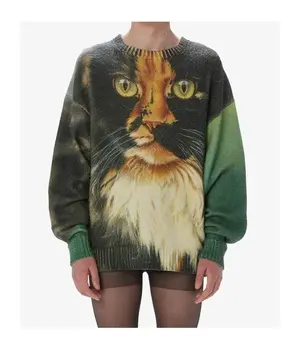 J.W.ANDERSON Jw Anderson Cat Printed Knitted Jumper