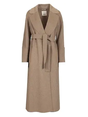 Max Mara Elisa Belted Coat - Medium Gray
