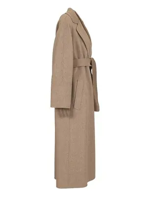 Max Mara Elisa Belted Coat - Medium Gray