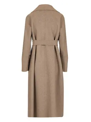Max Mara Elisa Belted Coat - Medium Gray