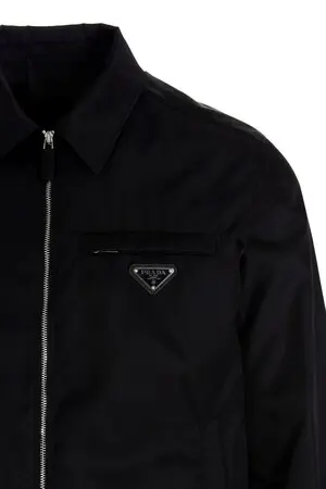 Prada Re-nylon Logo Jacket - Black
