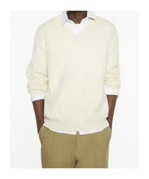 Maison Kitsuné Textured Wool Argyle Jumper - True Color