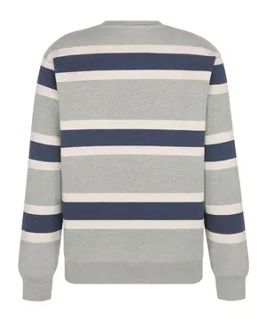 Dior Striped Crewneck Sweater With Bobby Embroidery