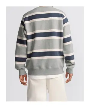 Dior Striped Crewneck Sweater With Bobby Embroidery