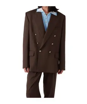Casablanca Double-breasted Tailored Jacket With Peak Lapels - Brown