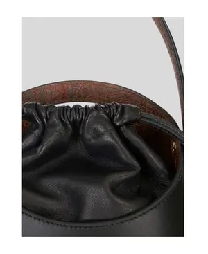 Etro Mini Saturno Bucket Shoulder Bag - Black