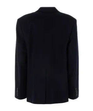 Miu Miu Single-breasted Velour Jacket With Embroidered Logo
