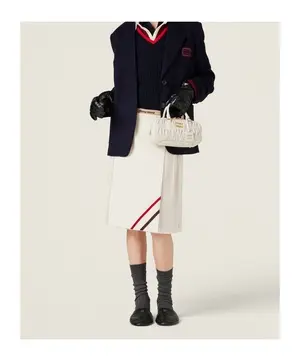 Miu Miu Single-breasted Velour Jacket With Embroidered Logo