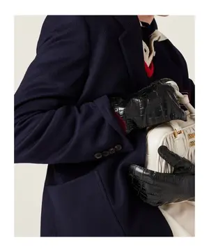 Miu Miu Single-breasted Velour Jacket With Embroidered Logo