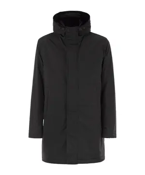 Herno Hooded Cotton Jacket - Black