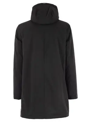 Herno Hooded Cotton Jacket - Black