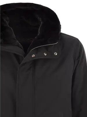 Herno Hooded Cotton Jacket - Black