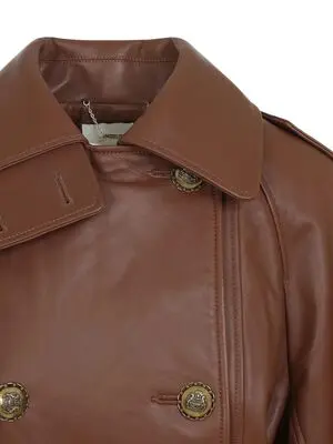Zimmermann Hypnotic Leather Crop Trench Jacket