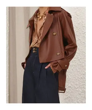 Zimmermann Hypnotic Belted Leather Jacket - Tan