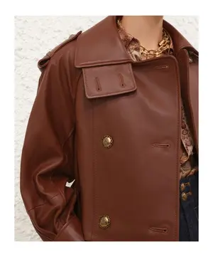 Zimmermann Hypnotic Belted Leather Jacket - Tan