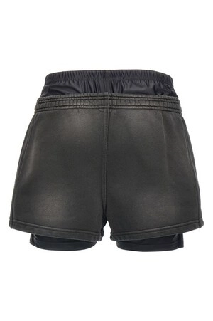 Alexander Wang Layered Elasticated-waist Shorts - Faded Black