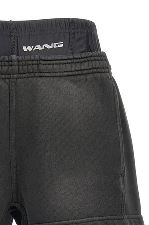 Alexander Wang Layered Elasticated-waist Shorts - Faded Black
