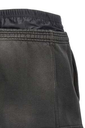 Alexander Wang Layered Elasticated-waist Shorts - Faded Black