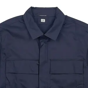 C.P. COMPANY Logo-embroidered Cotton Shirt - Black