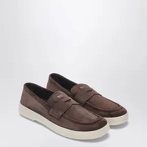 Prada Suede Lifestyle Loafers - Dark Brown