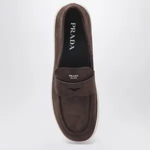 Prada Suede Lifestyle Loafers - Dark Brown
