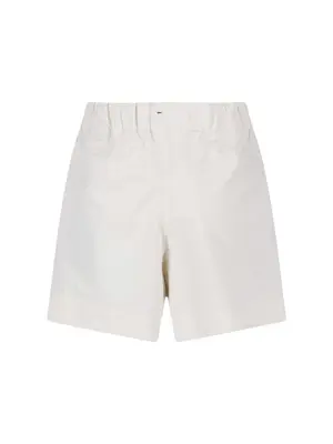 Moncler Elasticated Logo Shorts - Cream