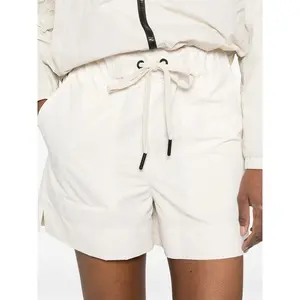 Moncler Elasticated Logo Shorts - Cream