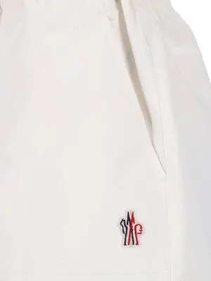 Moncler Elasticated Logo Shorts - Cream