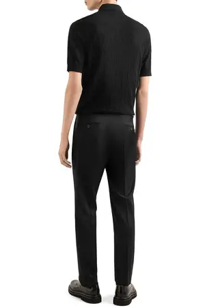 Dolce & Gabbana Dolce Gabbana Zip Polo T-shirt - Black