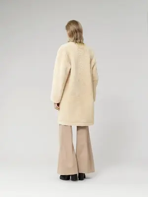 Chloé Single-breasted Shearling Coat