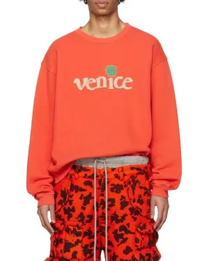 ERL Venice Graphic Sweatshirt - Orange