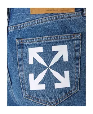 Off-White Arrows Denim Shorts - Blue