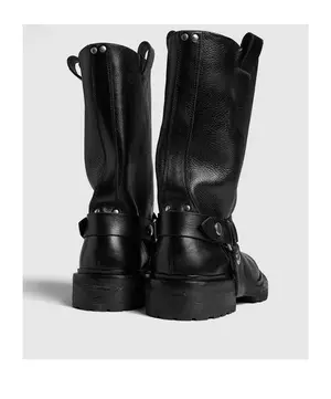 GOLDEN GOOSE Kurt Buckled Studded Boots - Black