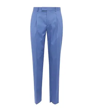 Zegna Pleated Casual Trousers - Blue