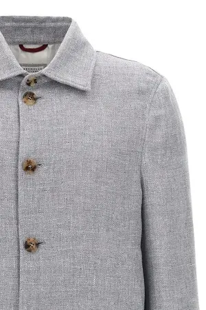 Brunello Cucinelli Long Sleeve Button-up Jacket