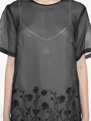 P.a.r.o.s.h Embroidered Floral Midi Dress